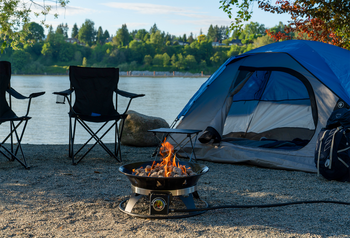 Outland Living Cypress Outdoor Portable Propane Fire Pit 863, Compact ...
