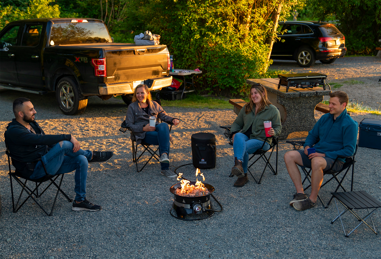 Outland Living Premium Outdoor Portable Propane Fire Pit 870, Compact ...