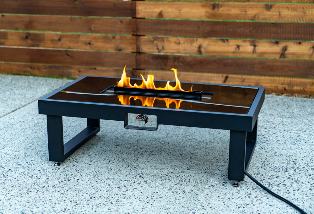 Outland Living Outdoor Low Profile Nelson Propane Gas Fire Pit Table