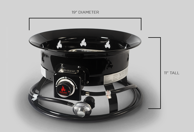 Outland Living Deluxe Outdoor Portable Propane Fire Pit 893, Compact ...