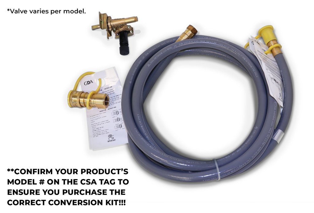Natural Gas Kit 788 with Quick Connect Propane Gas Hose Assembly for ...